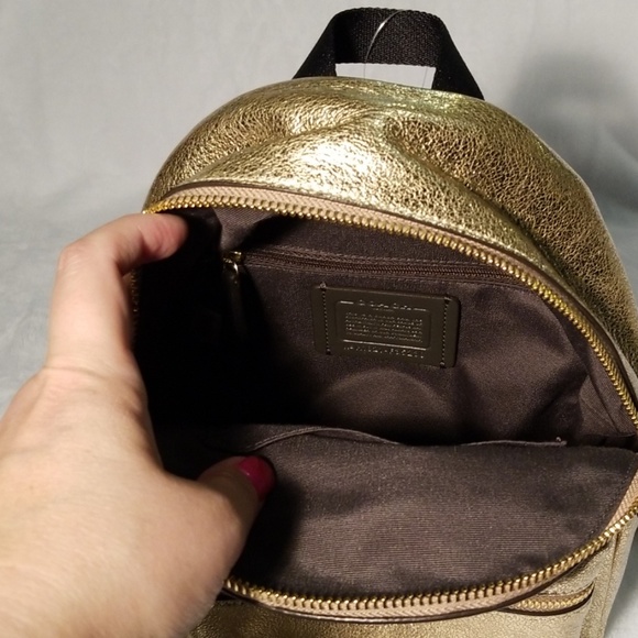 Coach | Bags | Coach Gold Mini Backpack Nwt | Poshmark